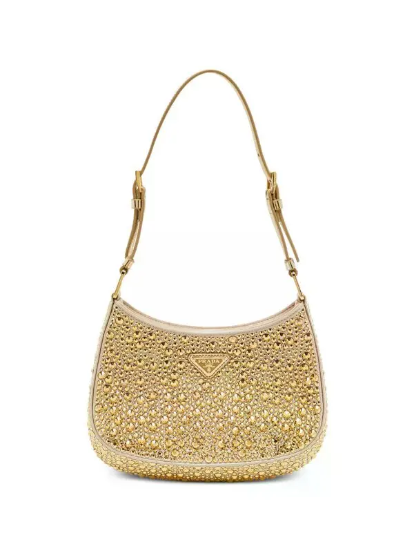 Prada Cleo Crystal-embellished Shoulder Bag