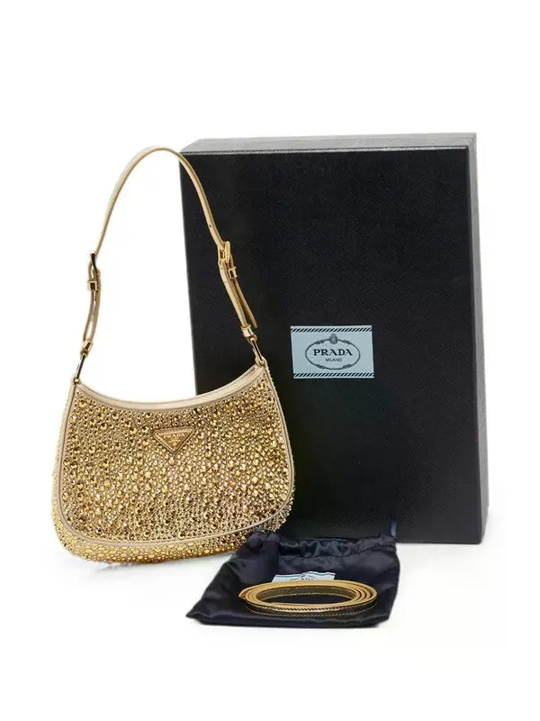 Prada Cleo Crystal-embellished Shoulder Bag
