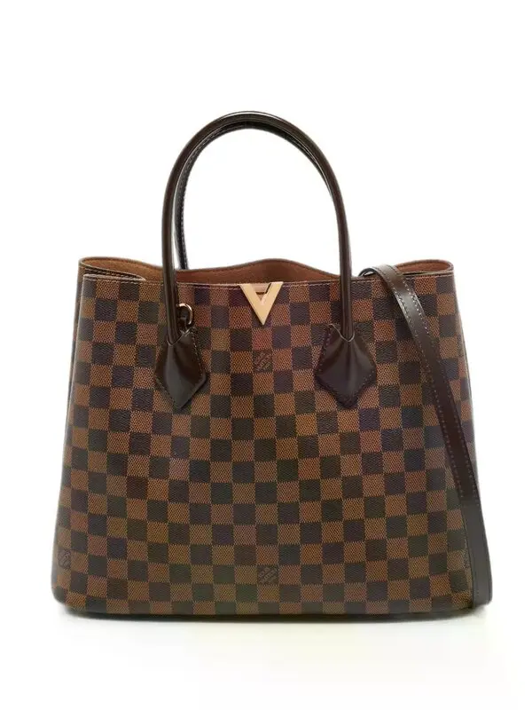 LOUIS VUITTON 2015 Kensington V Damier Ebene Handbag