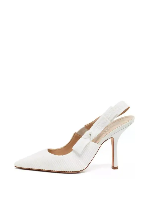 Dior J'adior Bow-detail Slingback Pumps - White
