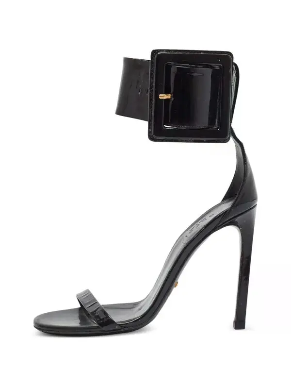 Gucci Buckled Strap Stiletto Sandals - Black