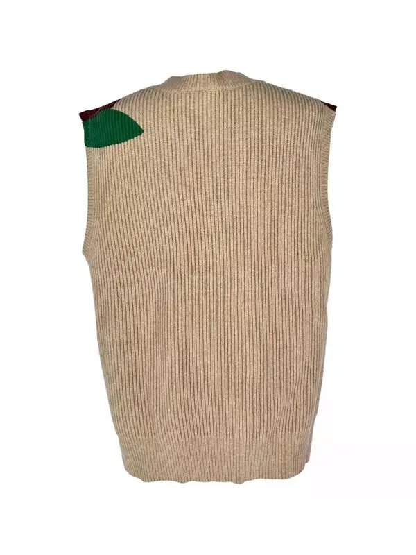 JW Anderson Apple Print Ribbed Knit Vest