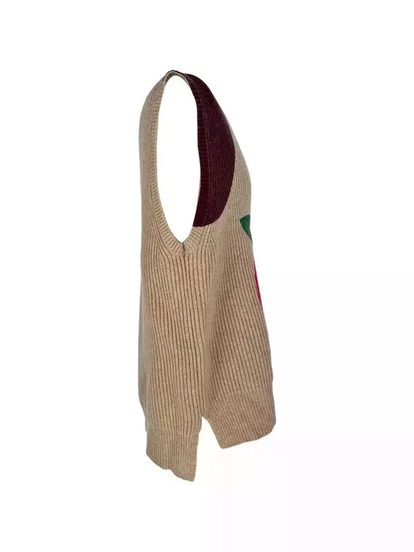 JW Anderson Apple Print Ribbed Knit Vest