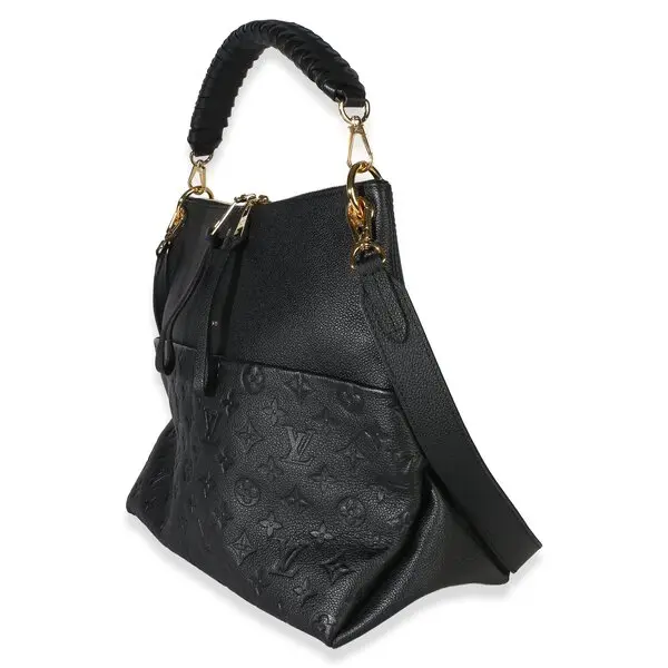 LOUIS VUITTON Monogram Empreinte Maida Hobo Shoulder Bag - Black