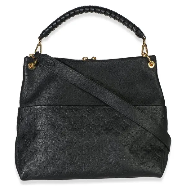 LOUIS VUITTON Monogram Empreinte Maida Hobo Shoulder Bag - Black