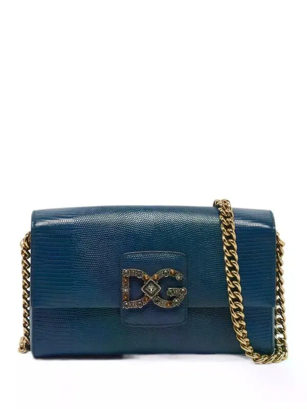 Dolce & Gabbana Dg Millennials Lizard-embossed Shoulder Bag