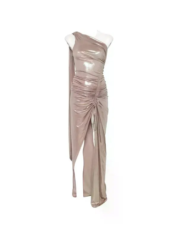 ATU BODY COUTURE One-shoulder Ruched Maxi Dress