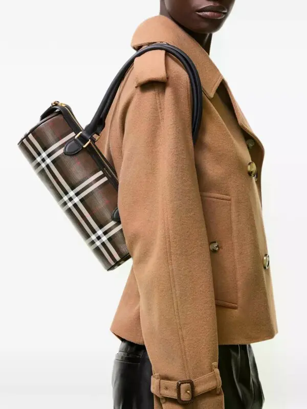 Burberry Mini Check Barrel Bag