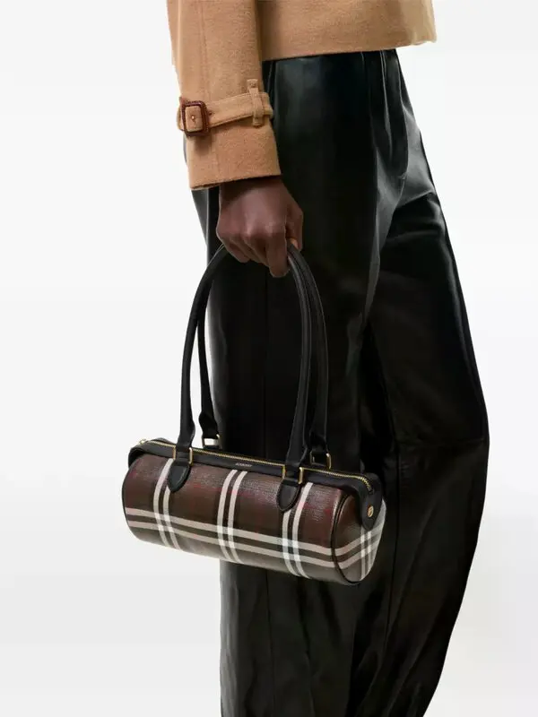 Burberry Mini Check Barrel Bag