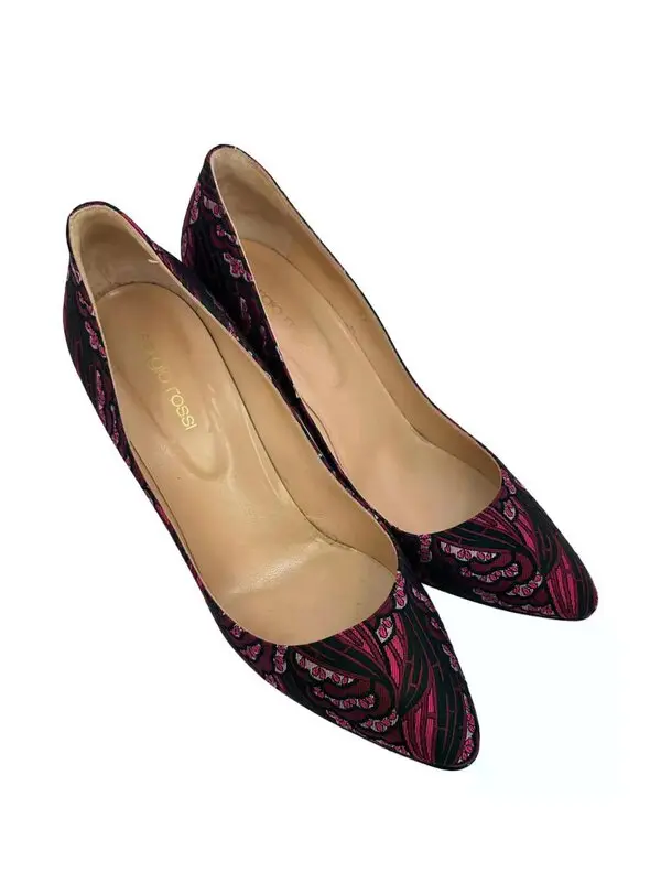 SERGIO ROSSI Floral Print Pointed Toe Stiletto Pumps
