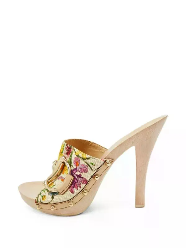 Gucci Flora Horsebit Clogs