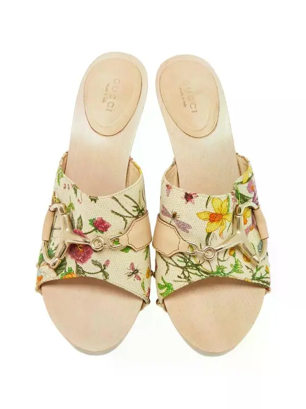 Gucci Flora Horsebit Clogs