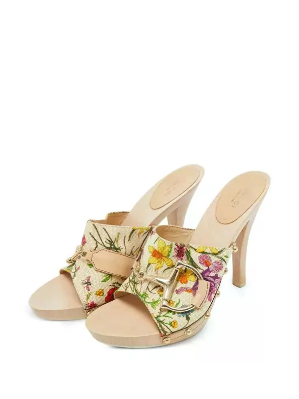 Gucci Flora Horsebit Clogs