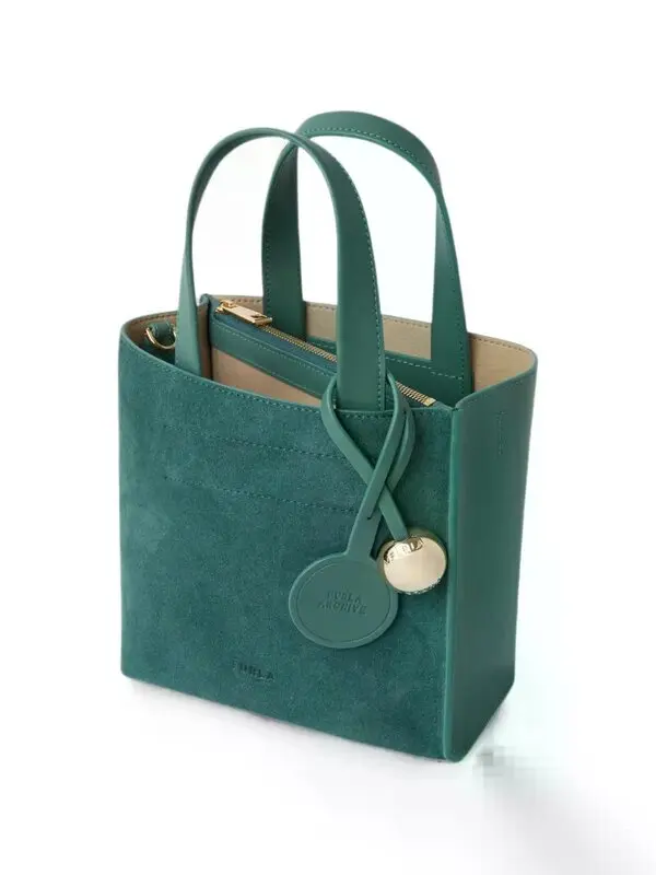 Furla Leather Suede-panel Tote Bag