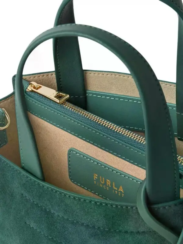 Furla Leather Suede-panel Tote Bag