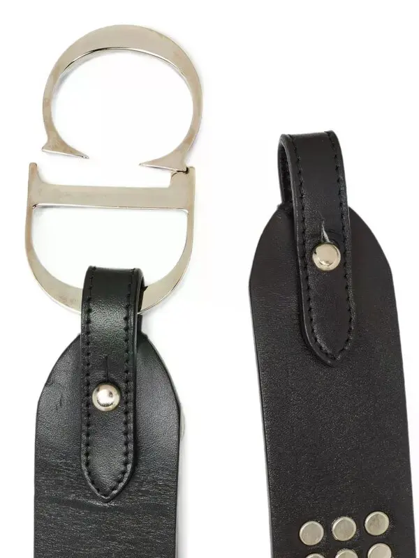 Dior Studded Leather Belt With Cd Logo