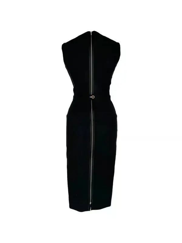 Victoria Beckham Sleeveless V-neck Belted Dress