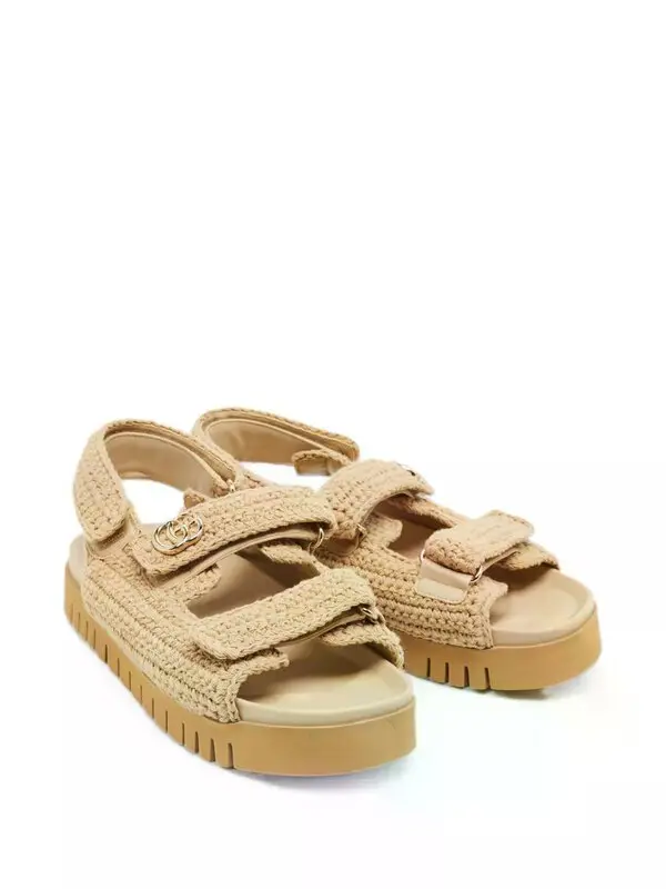 Gucci Interlocking G Crochet Platform Sandals