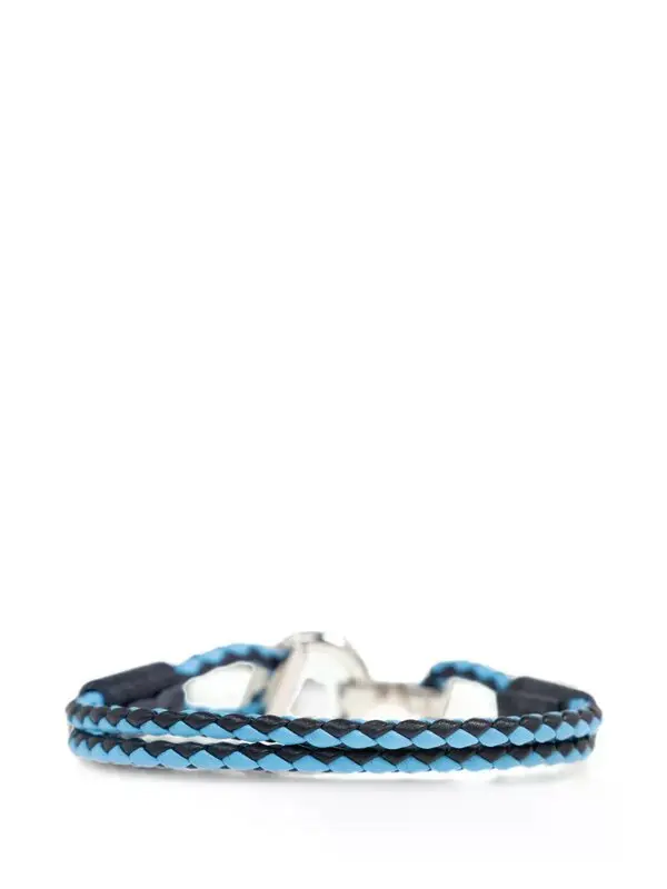 FERRAGAMO Braided Leather Bracelet
