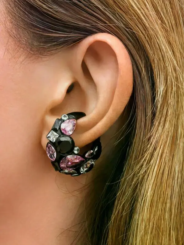 YPARIS Dahlia Crystal-embellished Ear Cuff