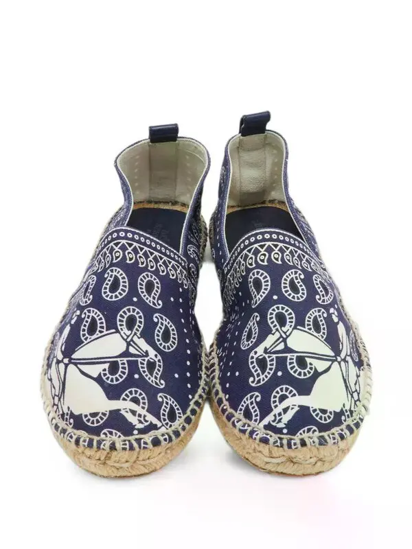 Hermès Printed Canvas Espadrilles