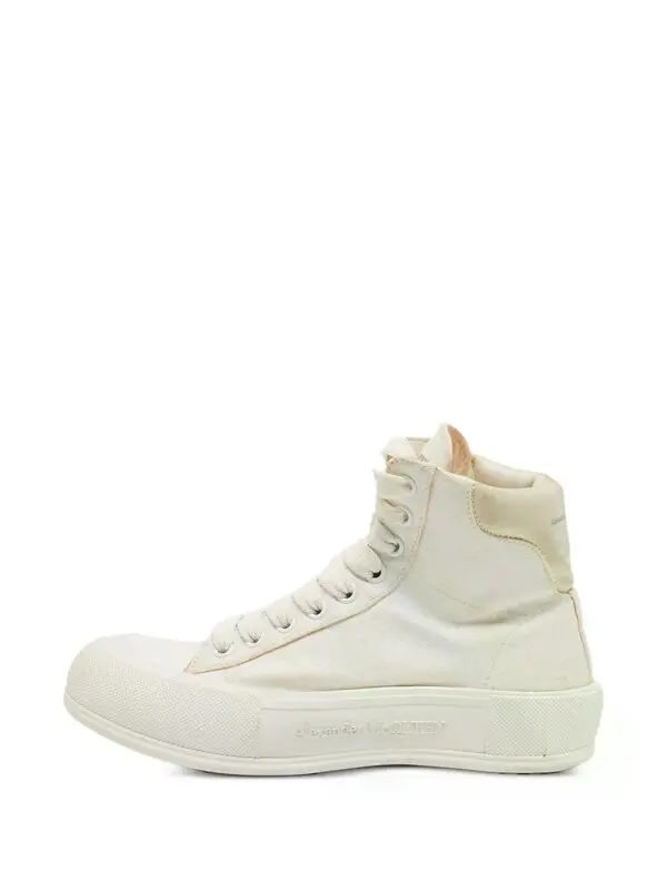 Alexander McQueen Logo Print Lace-up High Top Sneakers