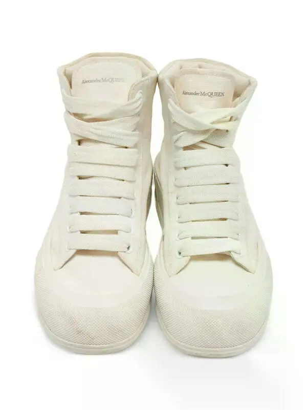 Alexander McQueen Logo Print Lace-up High Top Sneakers