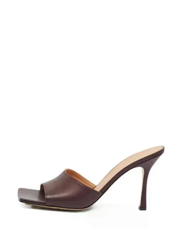 Bottega Veneta Stretch Square-toe Sandals - Brown