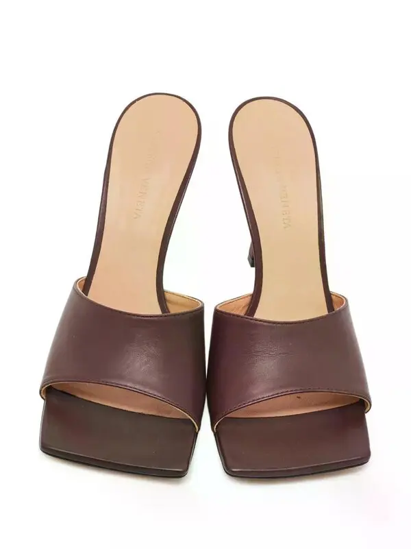 Bottega Veneta Stretch Square-toe Heeled Sandals - Brown