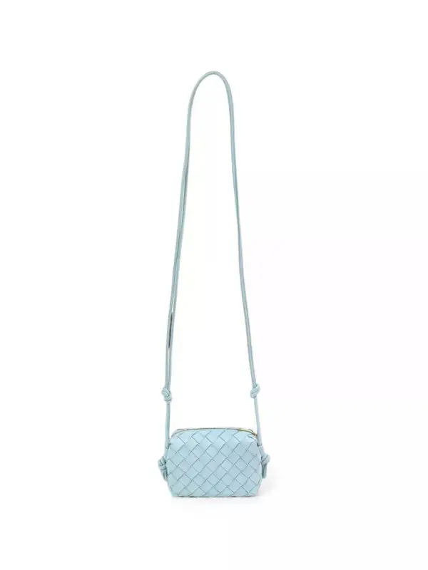 Bottega Veneta Candy Loop Intrecciato Cross-body Bag - Blue