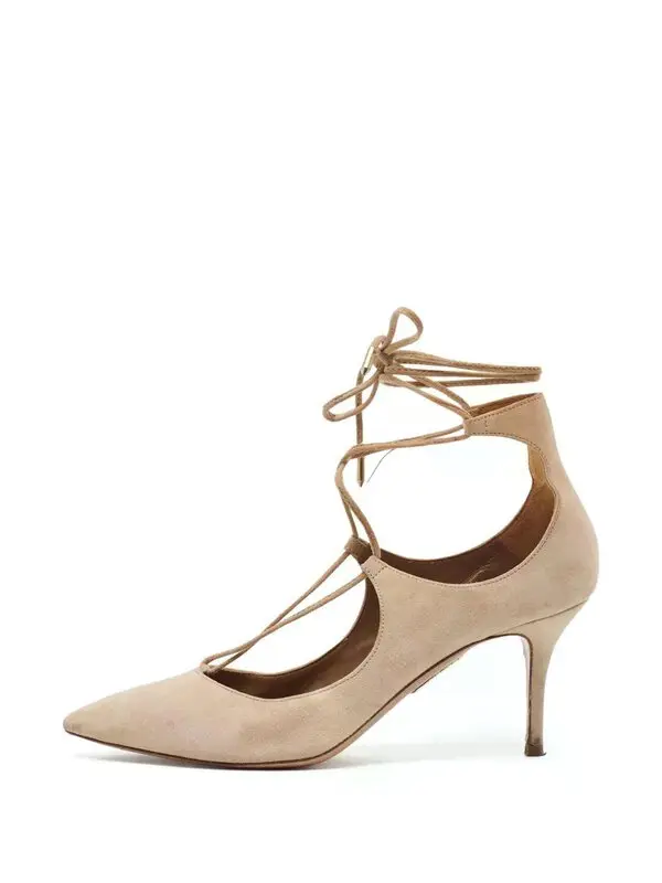 AQUAZZURA Christy Pointed-toe Pumps - Neutrals