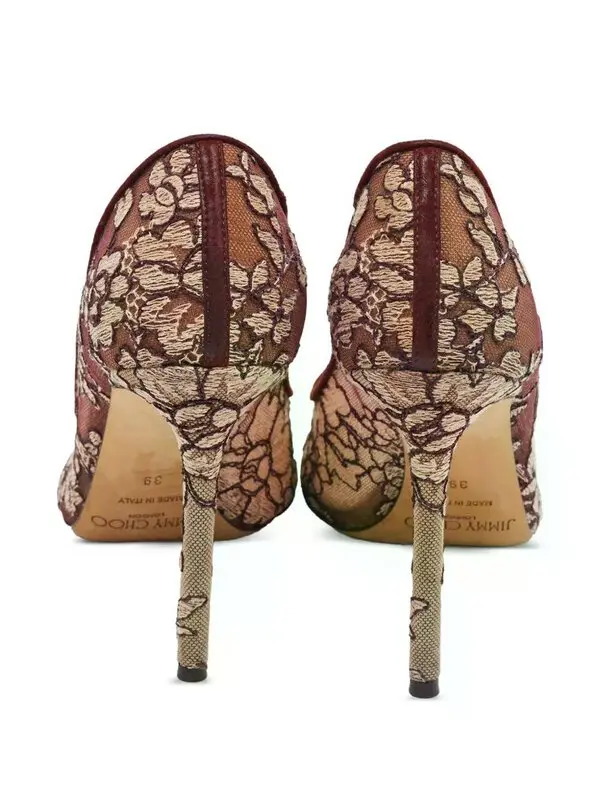 JIMMY CHOO Romy Floral-lace Pumps - Brown
