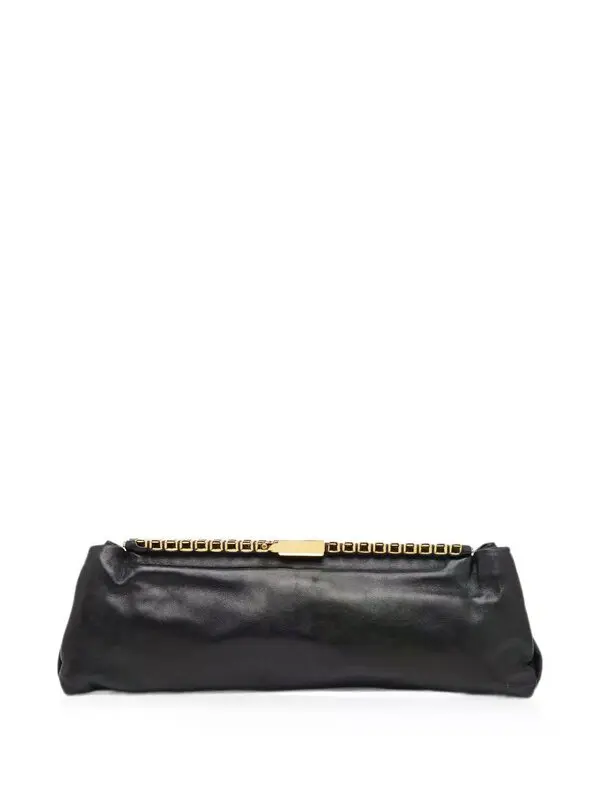 Valentino Garavani Rose Pouch Clutch Bag - Black