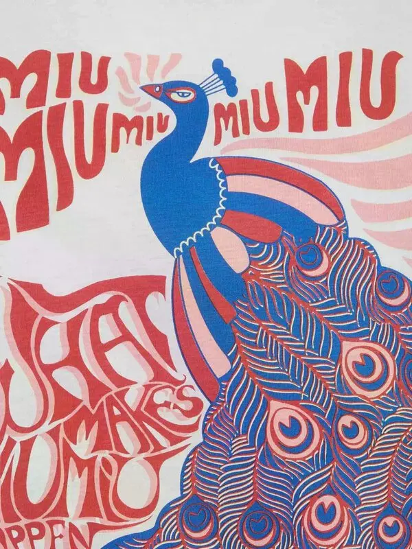 Miu Miu 2018 Graphic-logo T-shirt