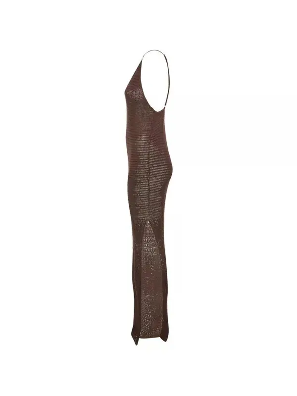 FLOOK Kaira Crochet Maxi Dress - Brown