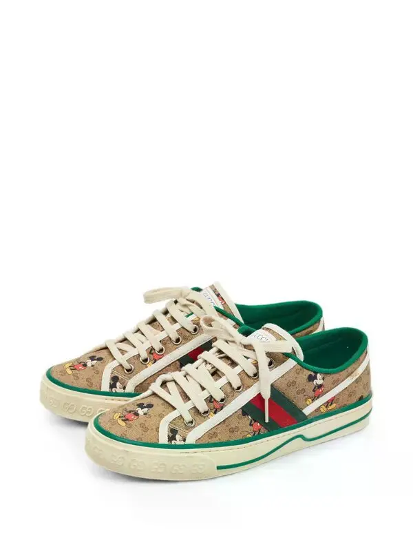 Gucci X Disney Mickey Mouse Tennis 1977 Sneakers - Neutrals