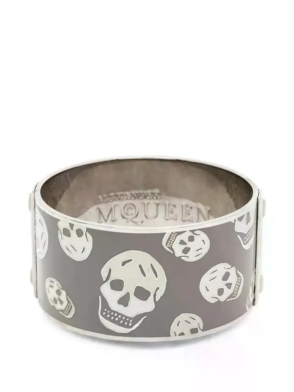 Alexander McQueen Tone Skull Motif Bangle Bracelet - Silver