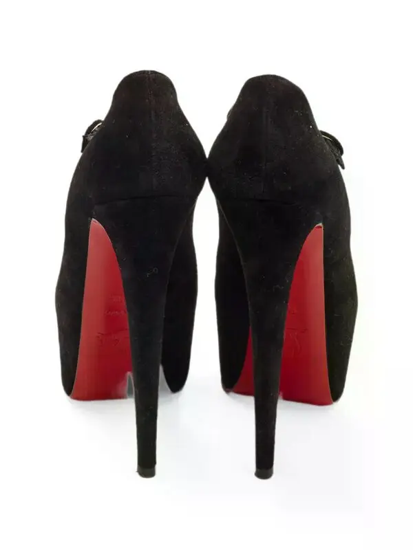 CHRISTIAN LOUBOUTIN Lady Daf Suede Platform Mary Jane Pumps