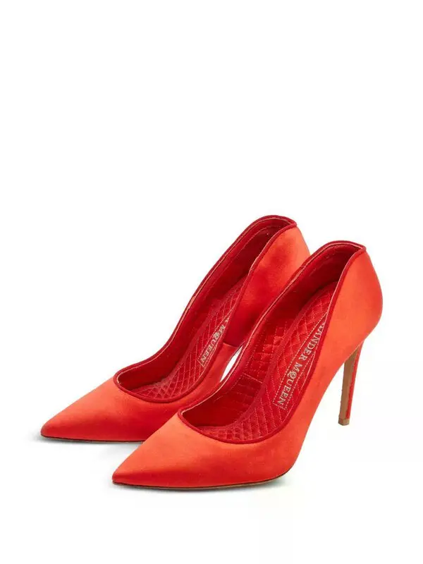Alexander McQueen Satin Pointed-toe Pumps
