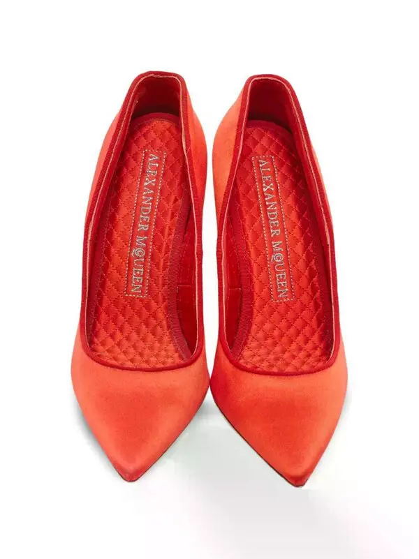 Alexander McQueen Satin Pointed-toe Pumps
