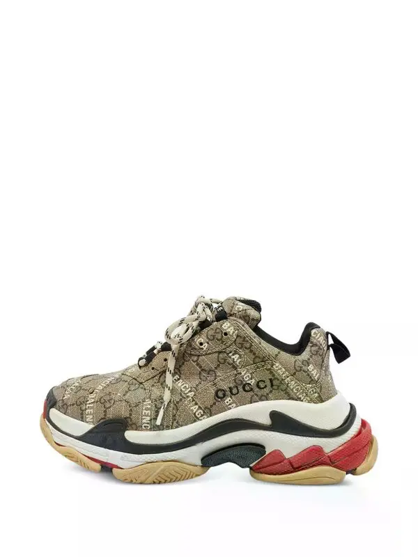 Gucci X Balenciaga Triple S Lace-up Sneakers - Neutrals