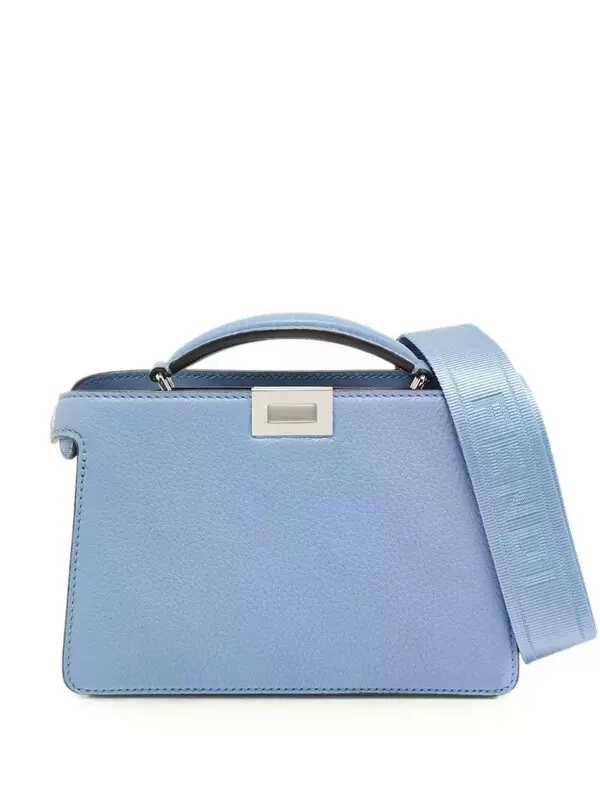 Fendi 2024 Peekaboo Iseeu X-cross Handbag - Blue
