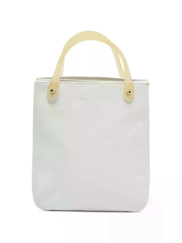 JIL SANDER Mini Tote Bag With Rubber Top Handles - White
