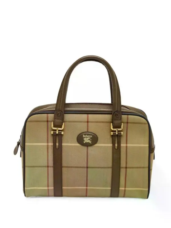 Burberry Check-pattern Tote Bag