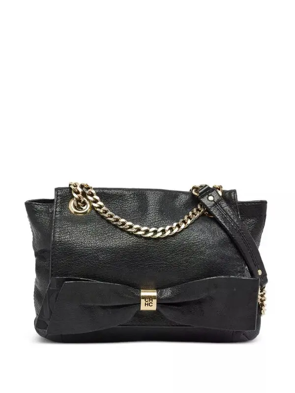 Carolina Herrera Audrey Bow Detail Shoulder Bag - Black