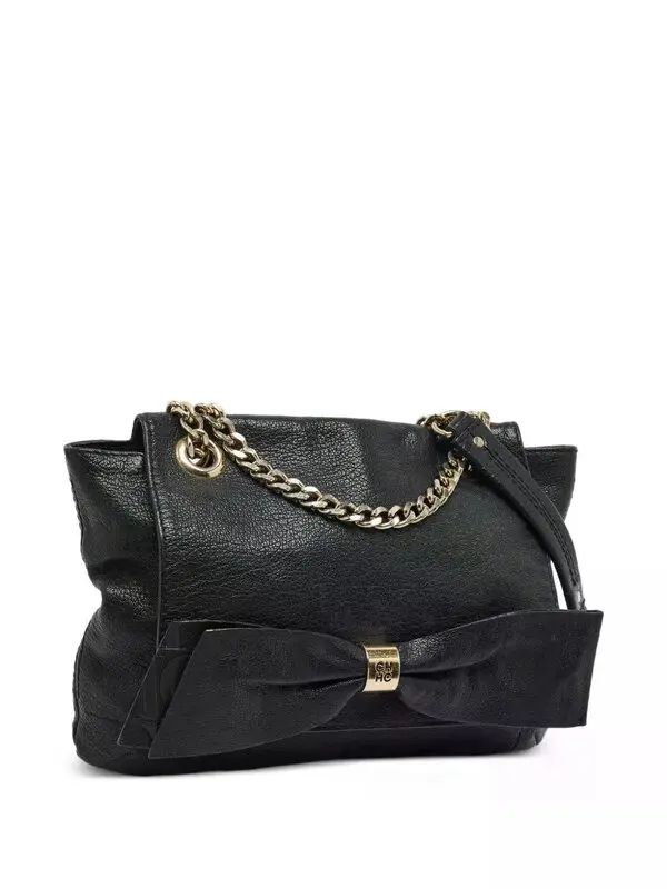 Carolina Herrera Audrey Bow Detail Shoulder Bag - Black