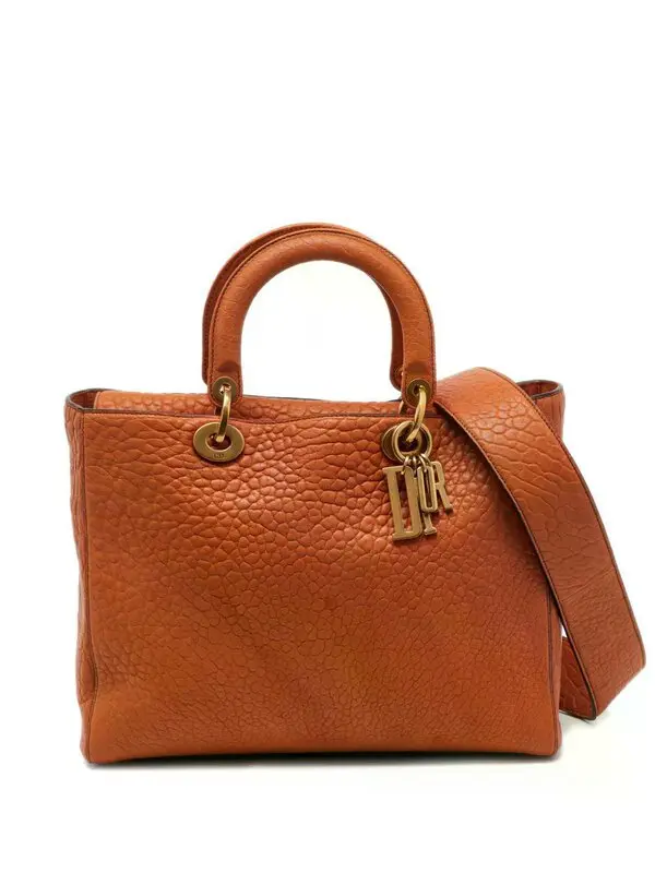 Dior 2017 Medium Lady Handbag - Orange