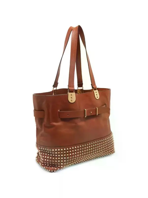 CHRISTIAN LOUBOUTIN Sybil Spike Tote Bag - Brown
