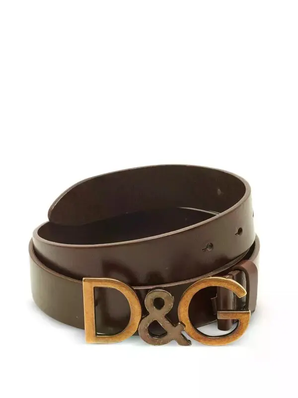 Dolce & Gabbana Logo Buckle Belt - Brown