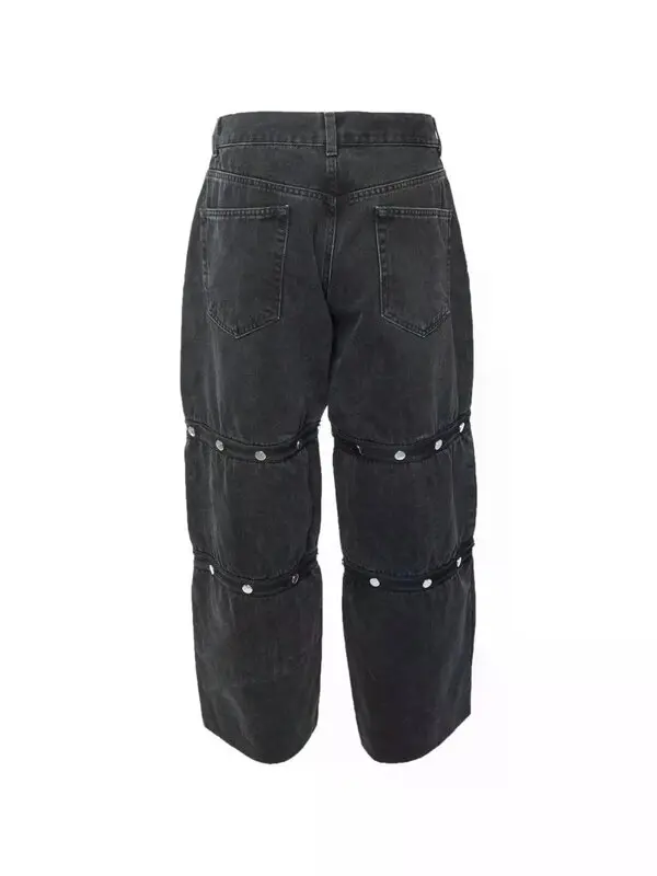 Attico Button-detail Deconstructed Jeans